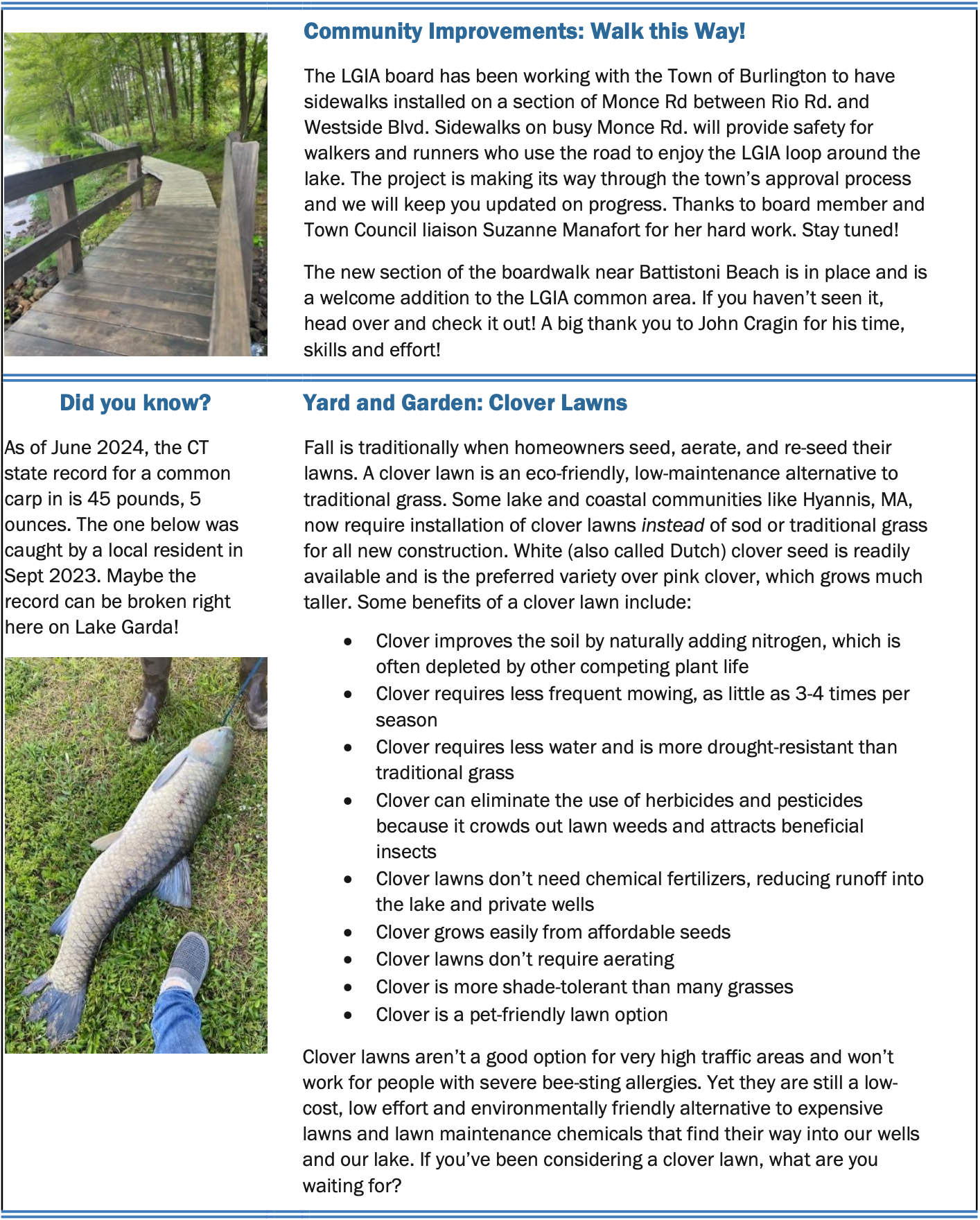 LGIA Quarterly – Fall 2024 – The Lake Garda Improvement Association