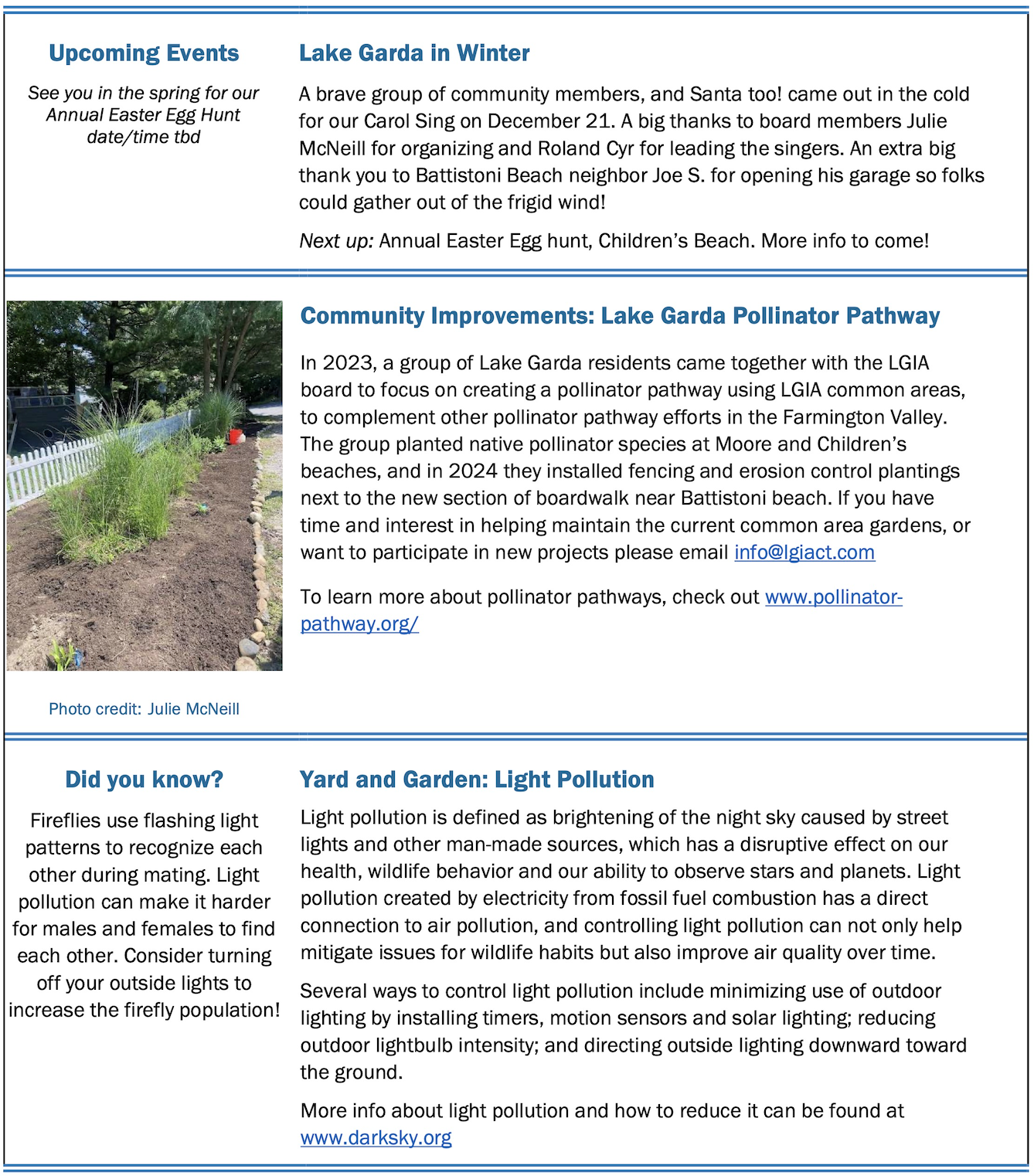 LGIA Quarterly Winter 2025 – The Lake Garda Improvement Association